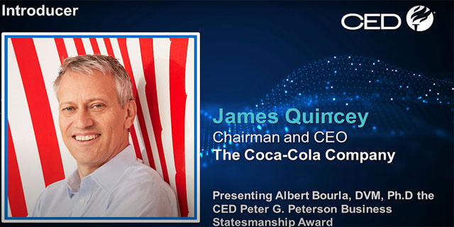 James Quincey's introduction of Albert Bourla