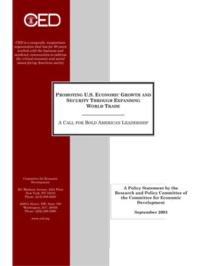 Promoting U.S. Economic Growth and Security Through Expanding World ...